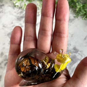 Resin Snail Figurine, Floral, Botanical, Garden, Fairy Garden, Decor ...