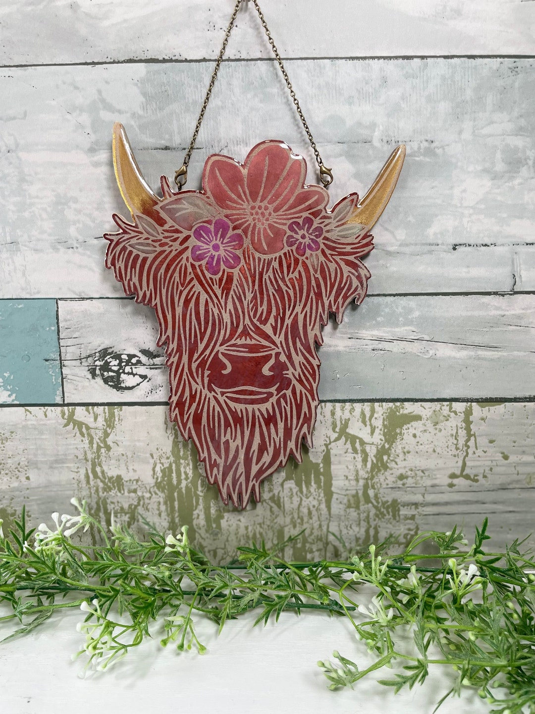 Highland Cow Wall Art, Highland Gift, Cow Gift, Farmer Gift, Resin Wall ...