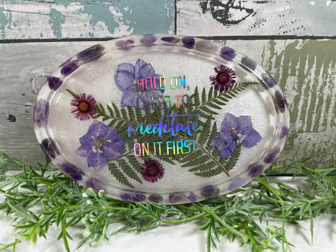 Crystal Resin Tray, Crystal Display Tray, Resin Tray, Meditate Amethyst ...