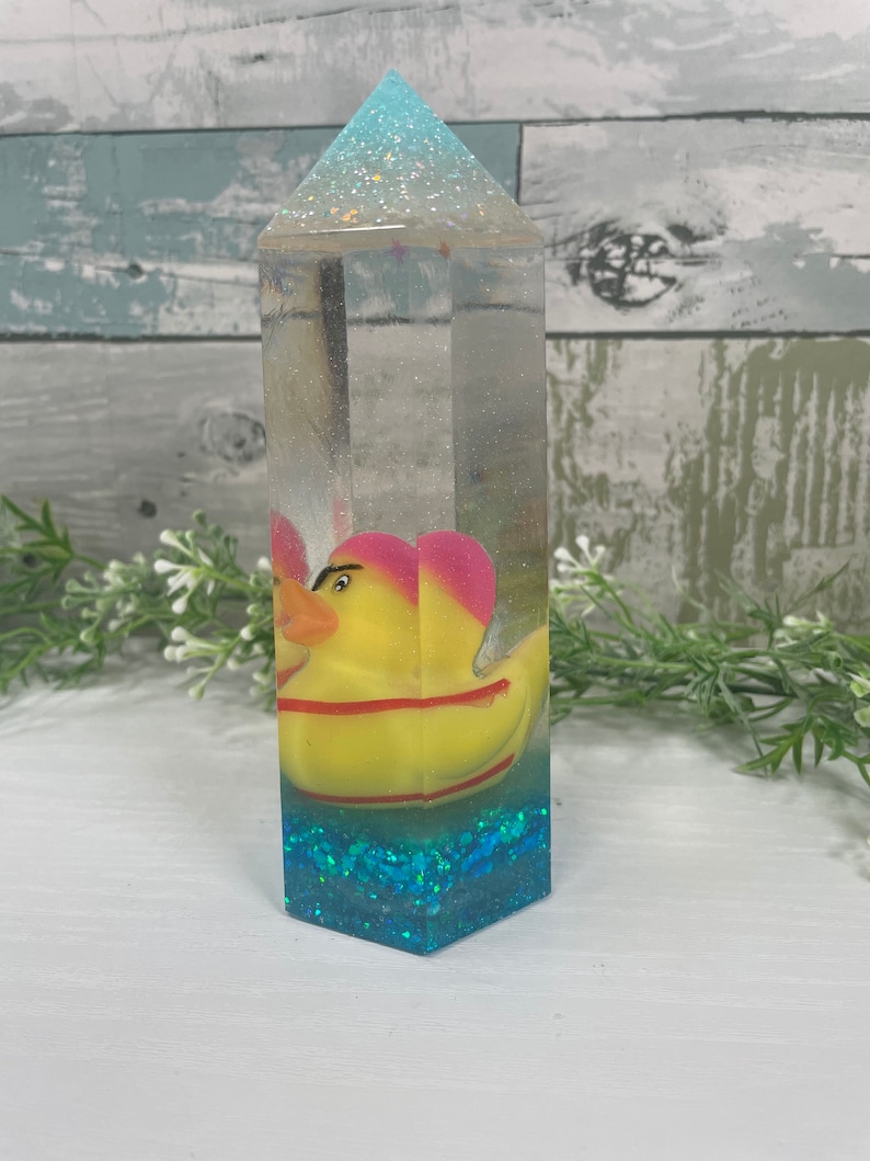 Crystal Resin Tower Rubber Duck Crystal Tower Resin - Etsy