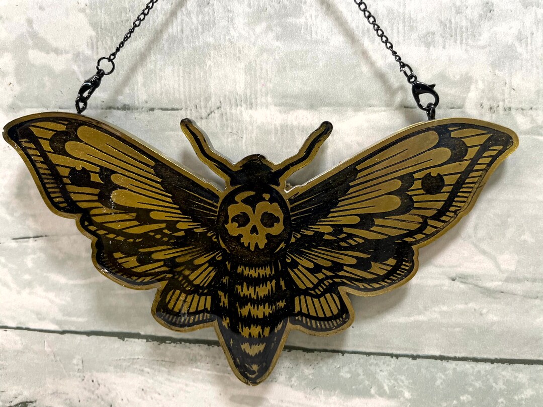 Death Moth Wall Art, Death Moth Gift, Death Moth Artwork, Resin Wall ...