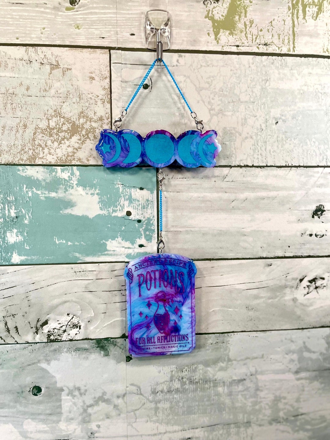 Moon Phases & Potions Wall Hanging Home Decor Sign, Afflictions, Resin ...