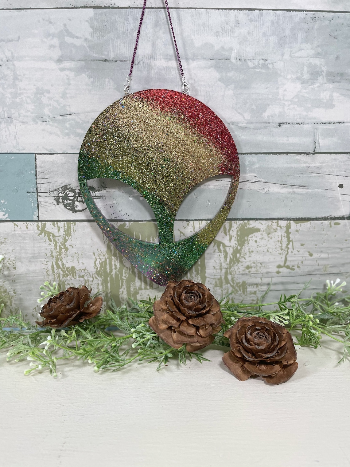 Alien Head Wall Hanging Alien Art Resin Artwork Resin Wall | Etsy