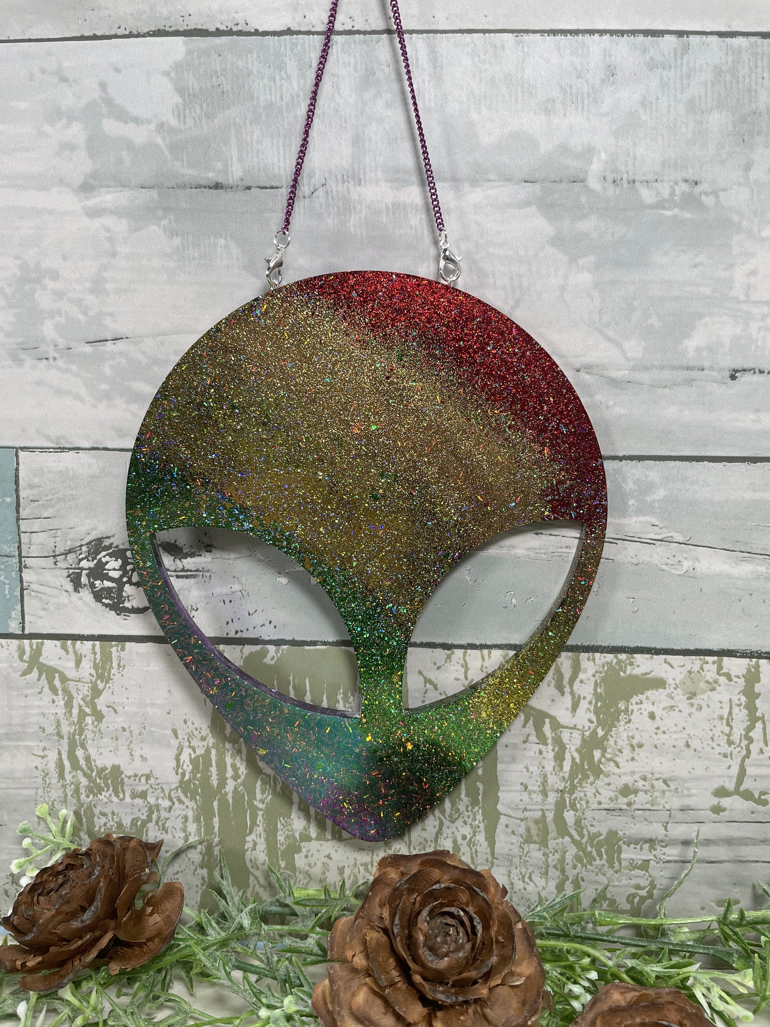 Alien Head Wall Hanging Alien Art Resin Artwork Resin Wall | Etsy