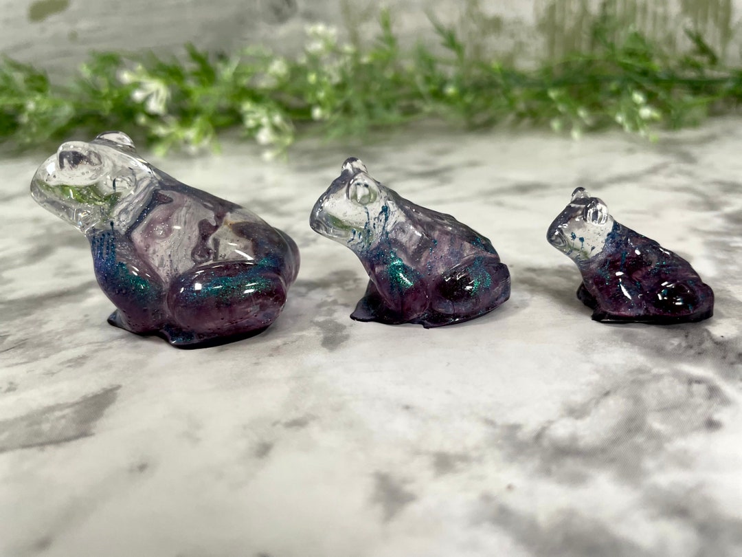 Resin Frog Figurine, Floral, Botanical, Garden, Fairy Garden, Home ...