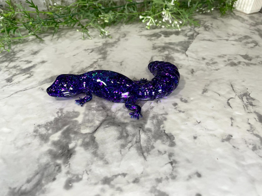 Leopard Gecko Figurine, Floral, Botanical, Garden, Fairy Garden, Decor ...