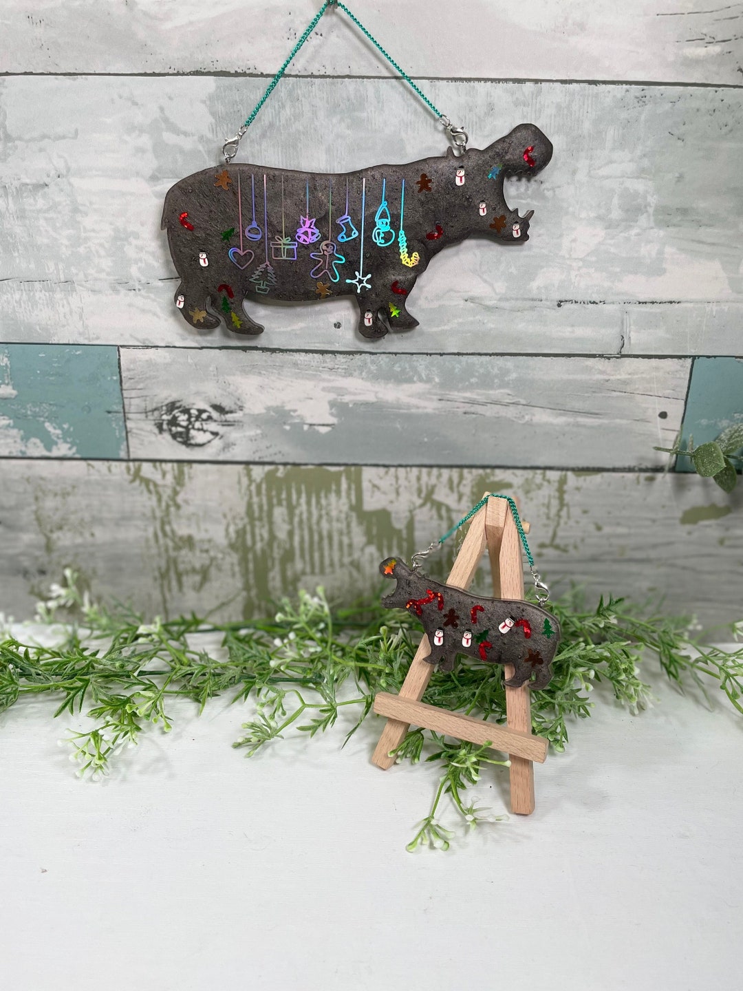 7" Hippo Hippopotamus Wall Art & Mini Hippo Hippopotamus Gift, Hippo ...