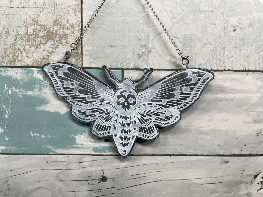 Death Moth Wall Art, Death Moth Gift, Death Moth Artwork, Resin Wall ...