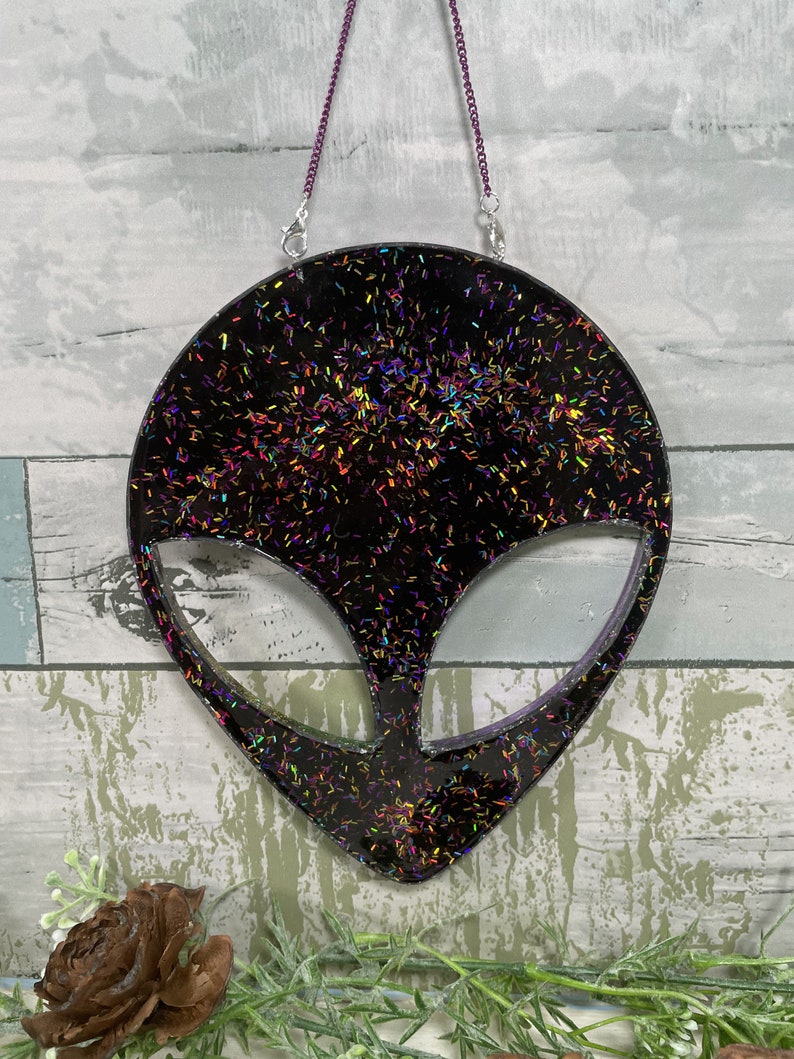Alien Head Wall Hanging Alien Art Resin Artwork Resin Wall | Etsy