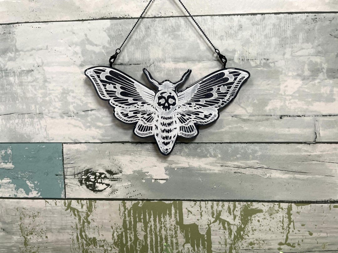 Death Moth Wall Art, Death Moth Gift, Death Moth Artwork, Resin Wall ...
