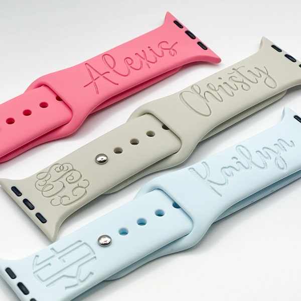 Monogram Apple Watch Band - Etsy