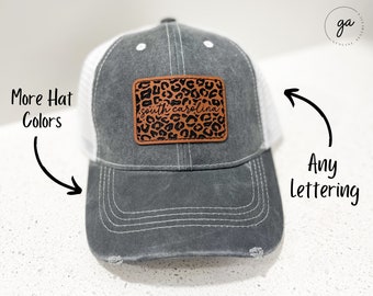 Leopard Patch Hat - Etsy