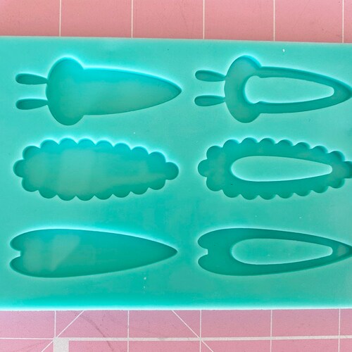 Barrette Moldsilicone Mold For Resinhair Clipsmickey Head Etsy