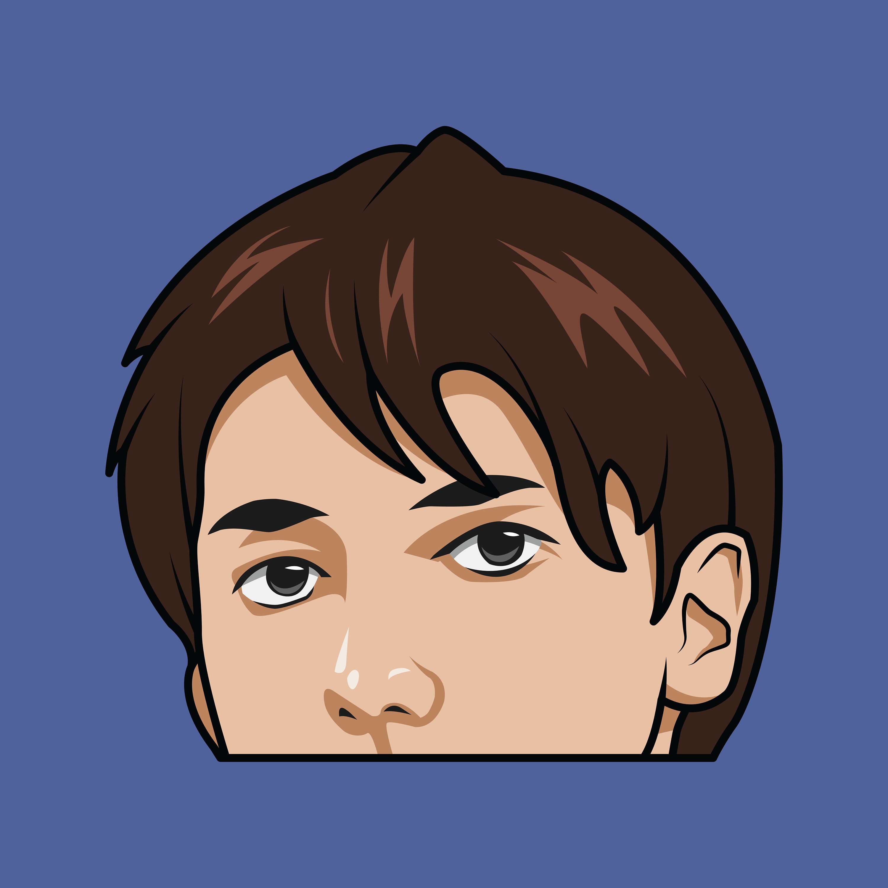 Brockhampton Anime Peeker Sticker | Matt Champion - Etsy