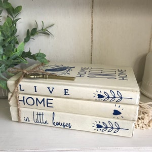 Book Stack "home Sweet Home" Design. Perfect for Distressed Modern ...