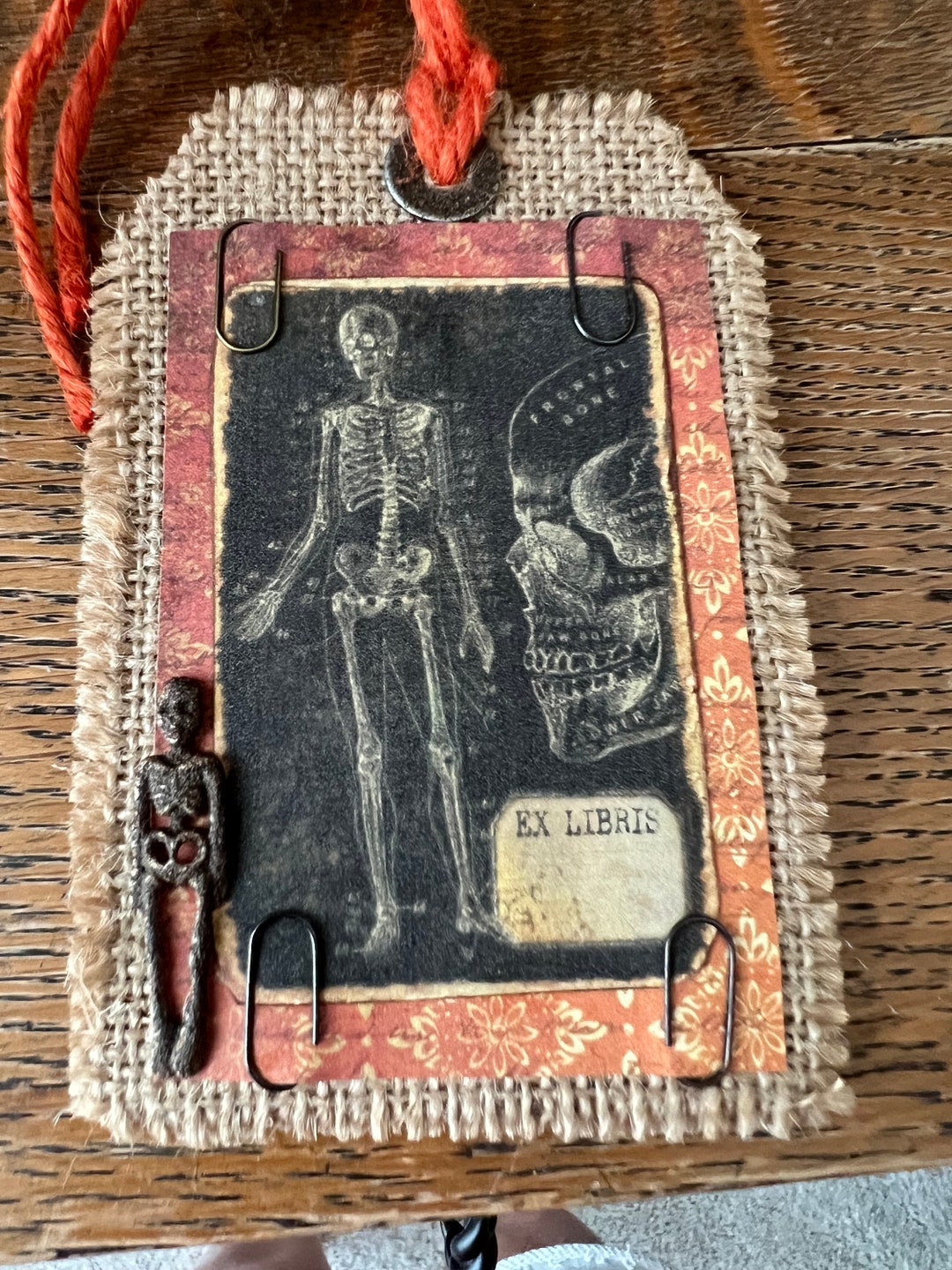 Primitive Skeleton Halloween Tier Tray Sign on Easel. Embellished ...