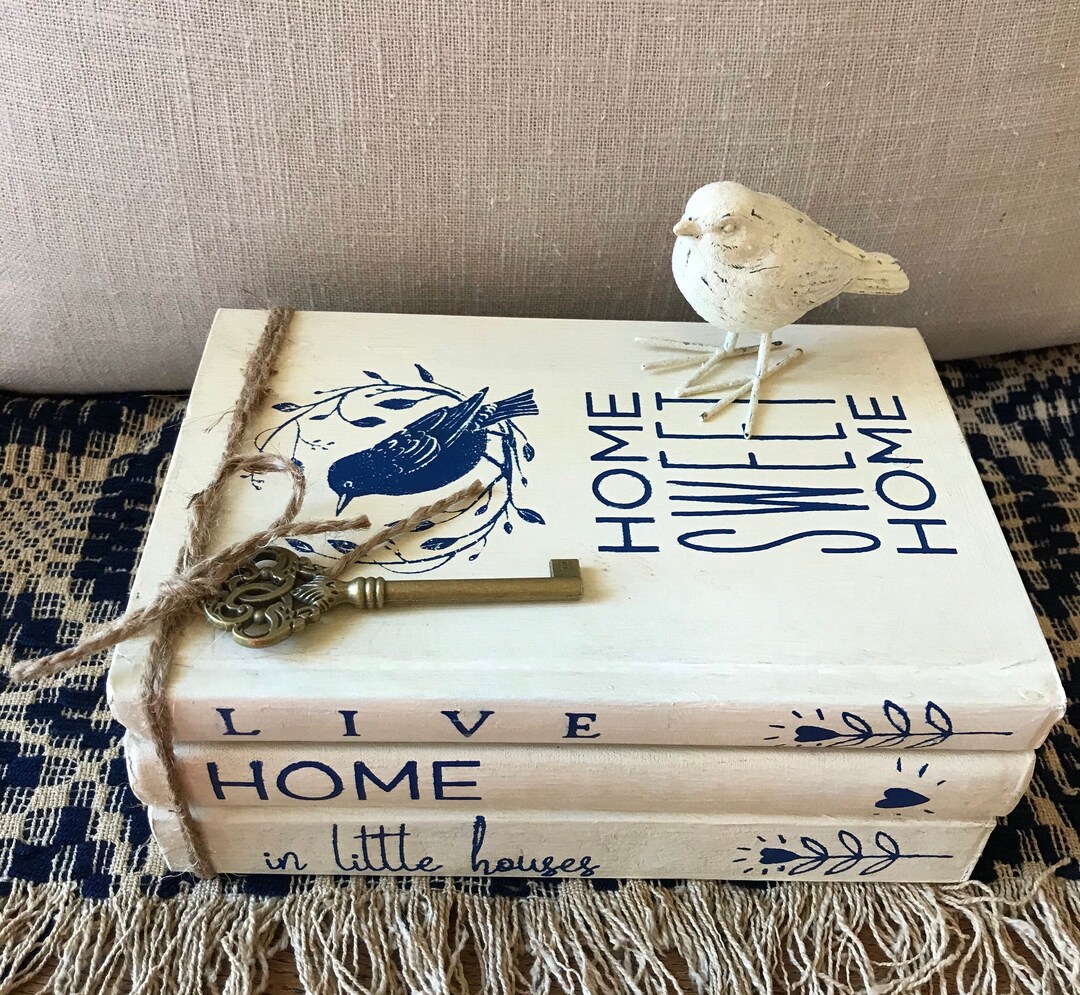 Book Stack home Sweet Home Design. Perfect for Distressed Modern ...