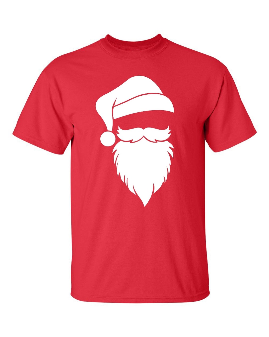 Santa Claus Face Christmas Men's T-shirt - Etsy