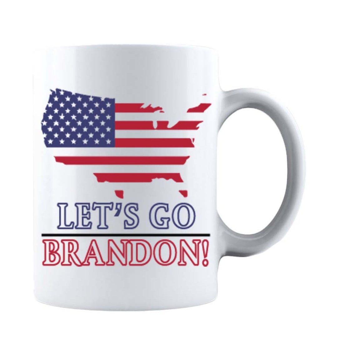 America Let's Go Brandon Novelty Cup Ceramic Coffee Mug Funny Sarcastic ...