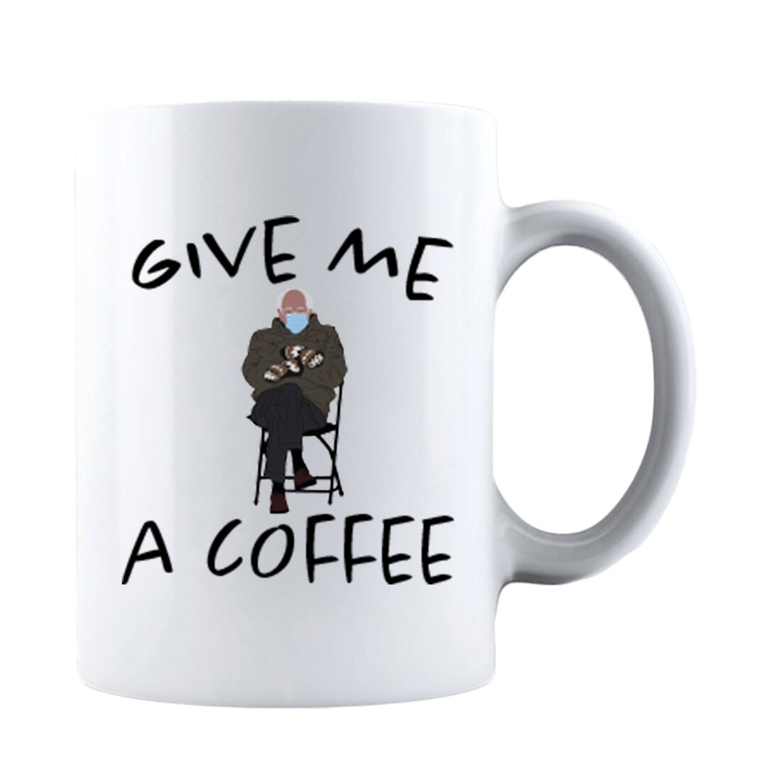 Bernie Sanders Mittens Ceramic Coffee Mug - Etsy