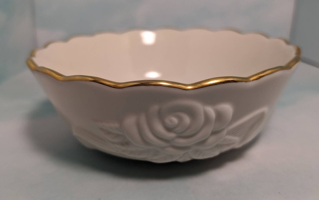 Vintage Lenox Rose Blossom Pattern Dish With 24k Gold Trim - Etsy