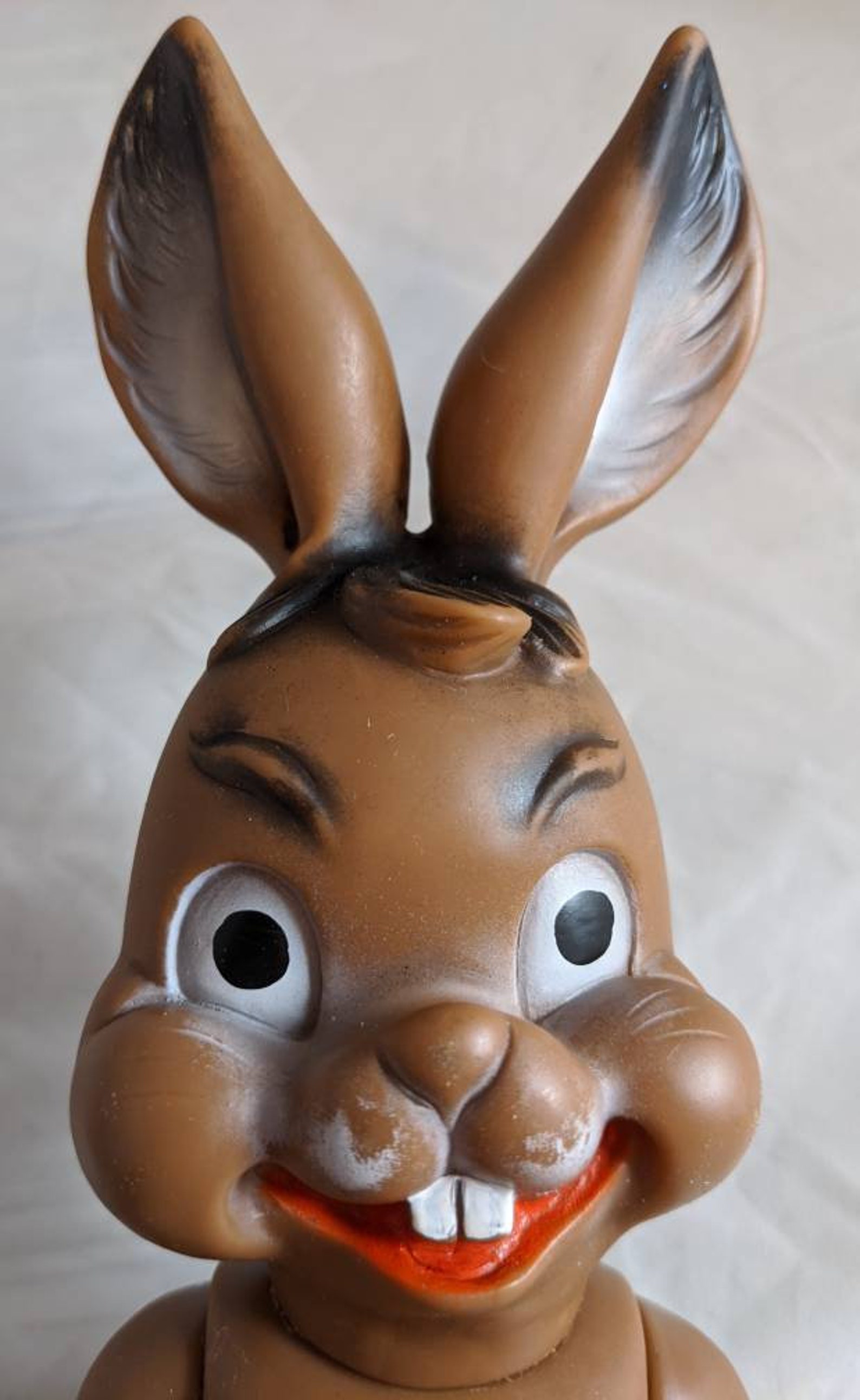 Vintage Rubber Bunny Rabbit Chocolate Brown Creepy Doll Toy. - Etsy