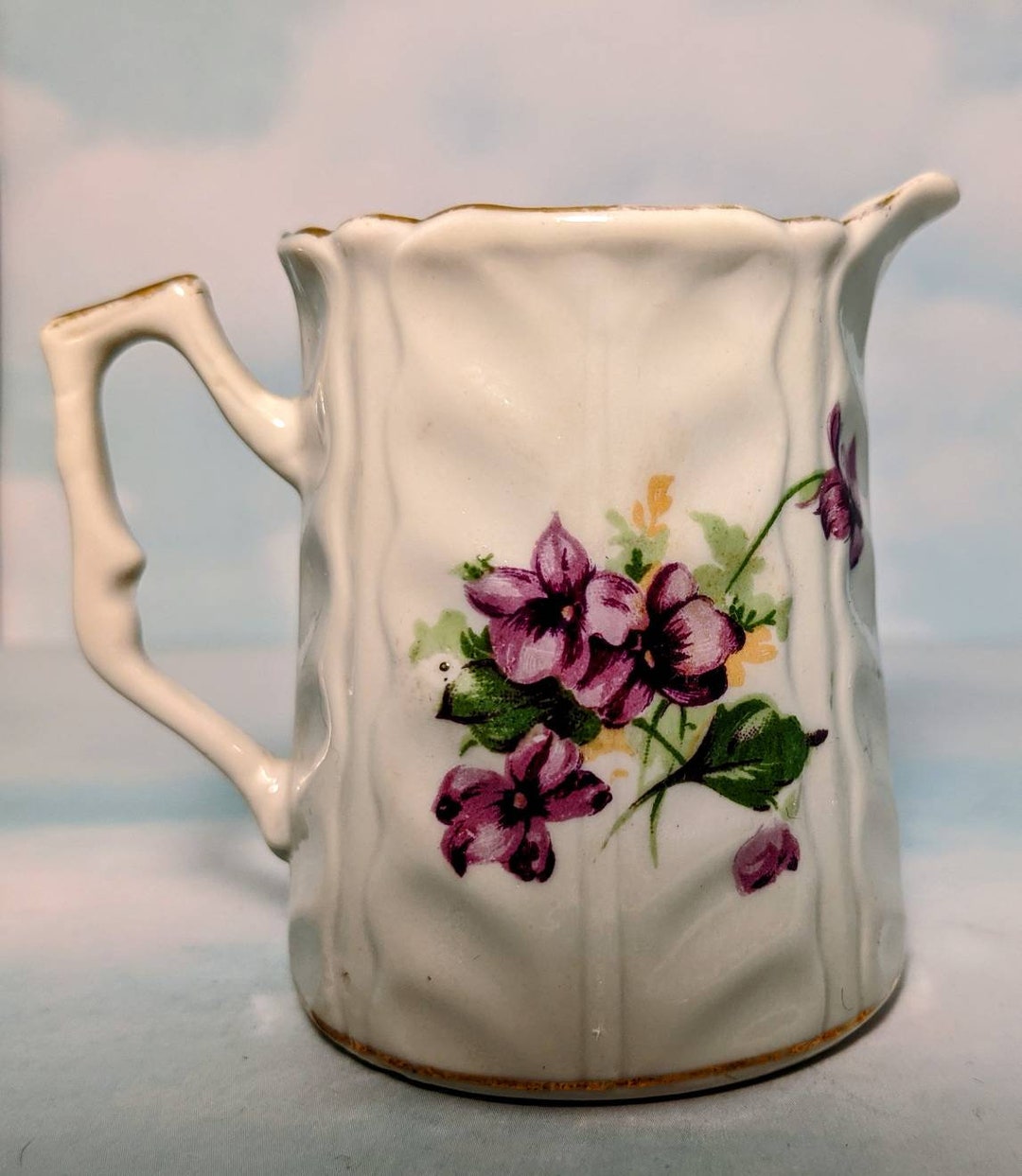 Vintage Saji Japan Fancy China Pitcher - Etsy