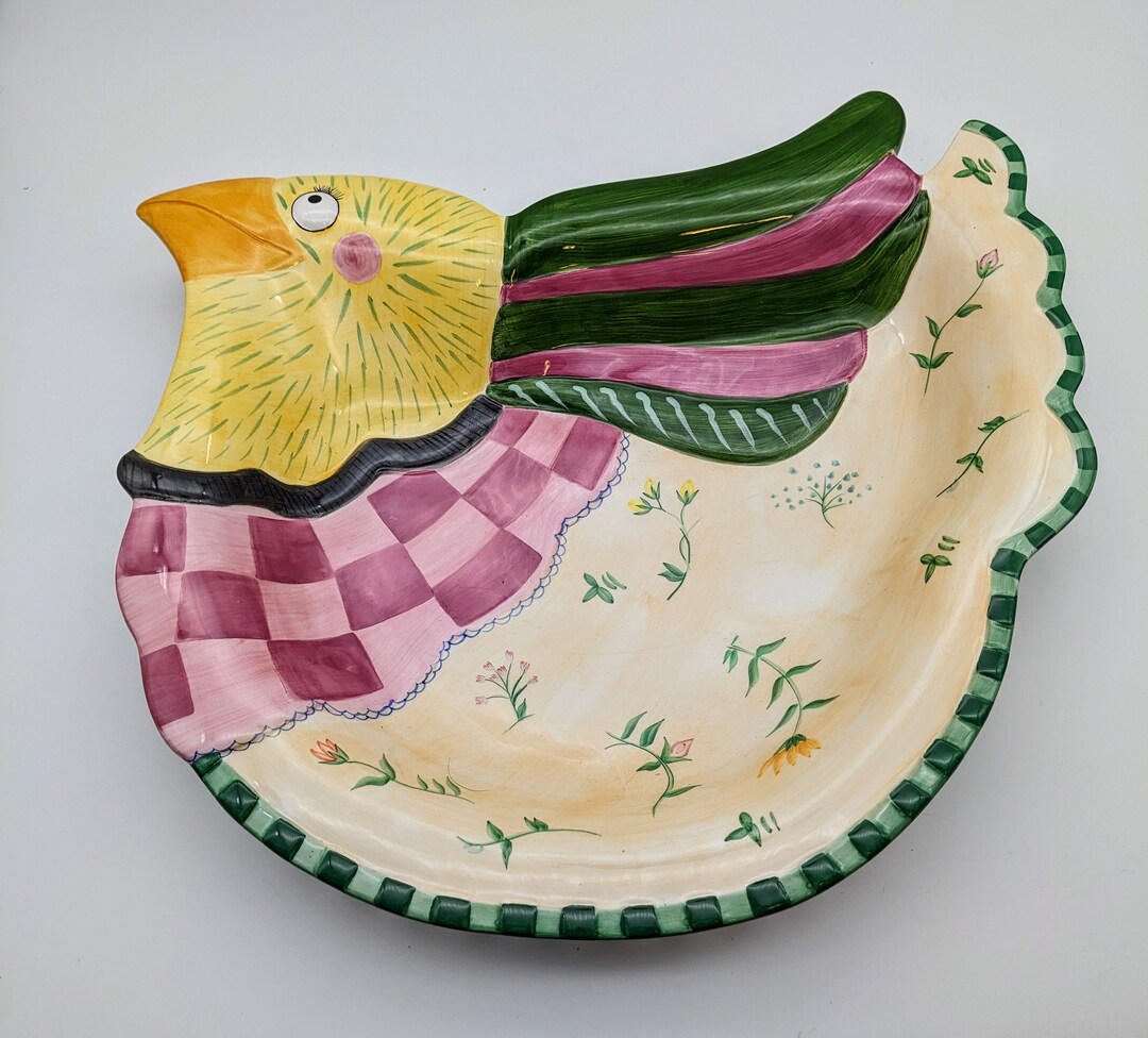 Fitz and Floyd Essentials Gypsy Chicks Large Chip and Dip Platter - Etsy