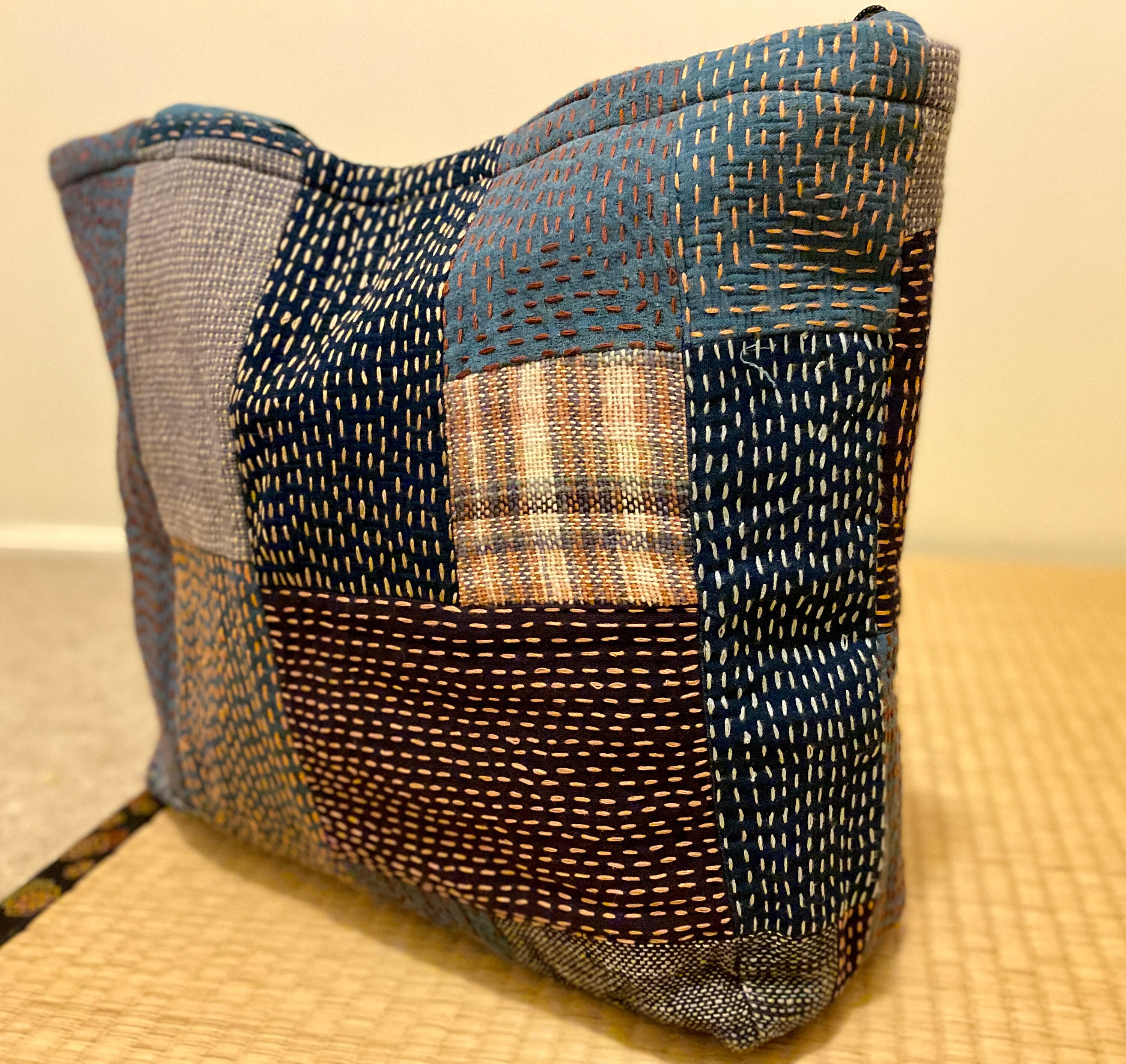 Handmade Japanese Sashiko Tote Bag - Etsy