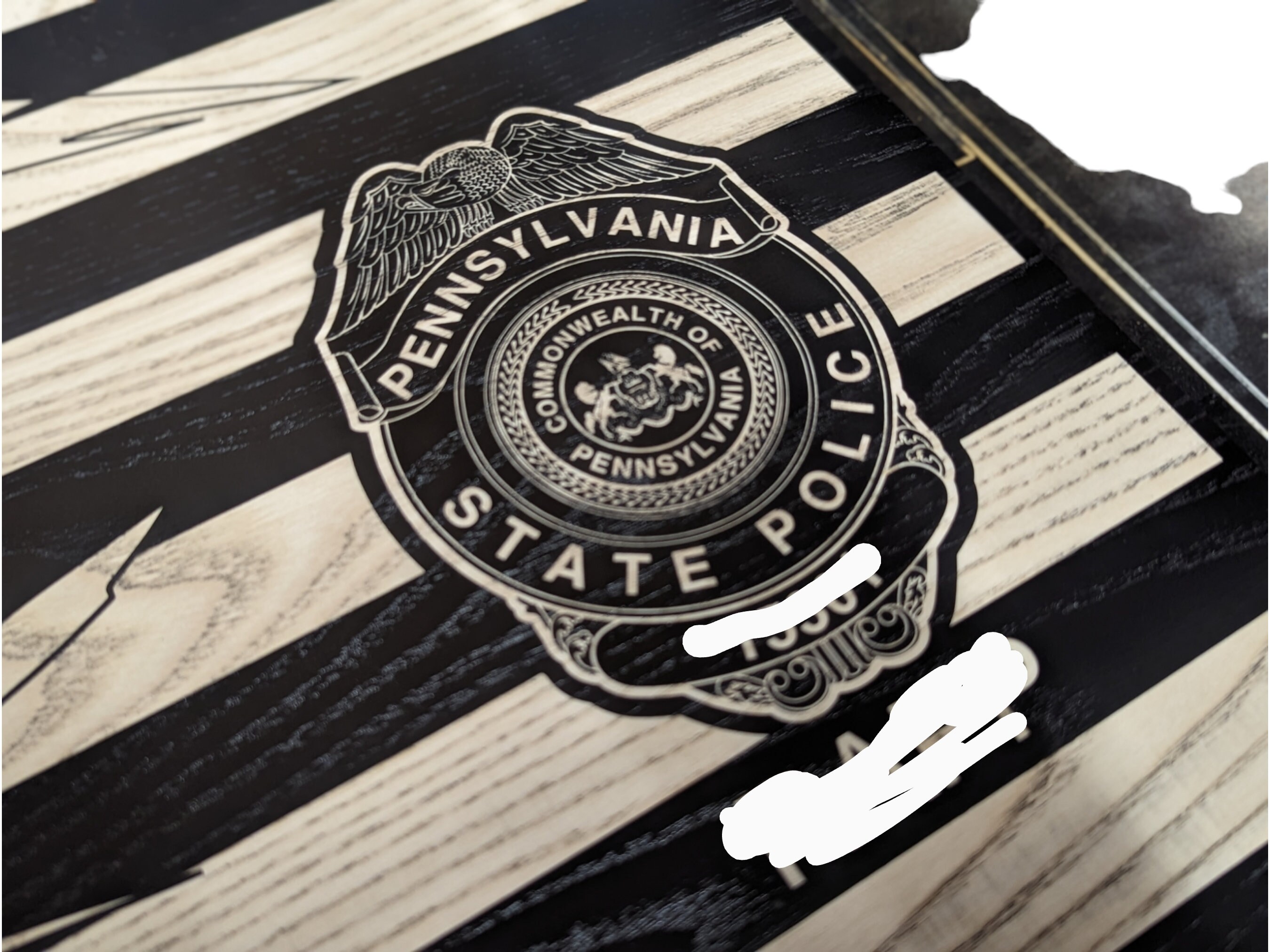 Custom Thin Blue Line Flag - Police Flag - Wood Flag - Etsy