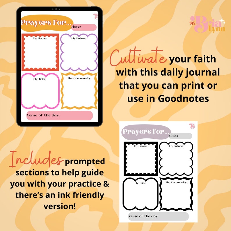Daily Prayer Journal, Digital Prayer Journal, Guided Prayer Journal ...