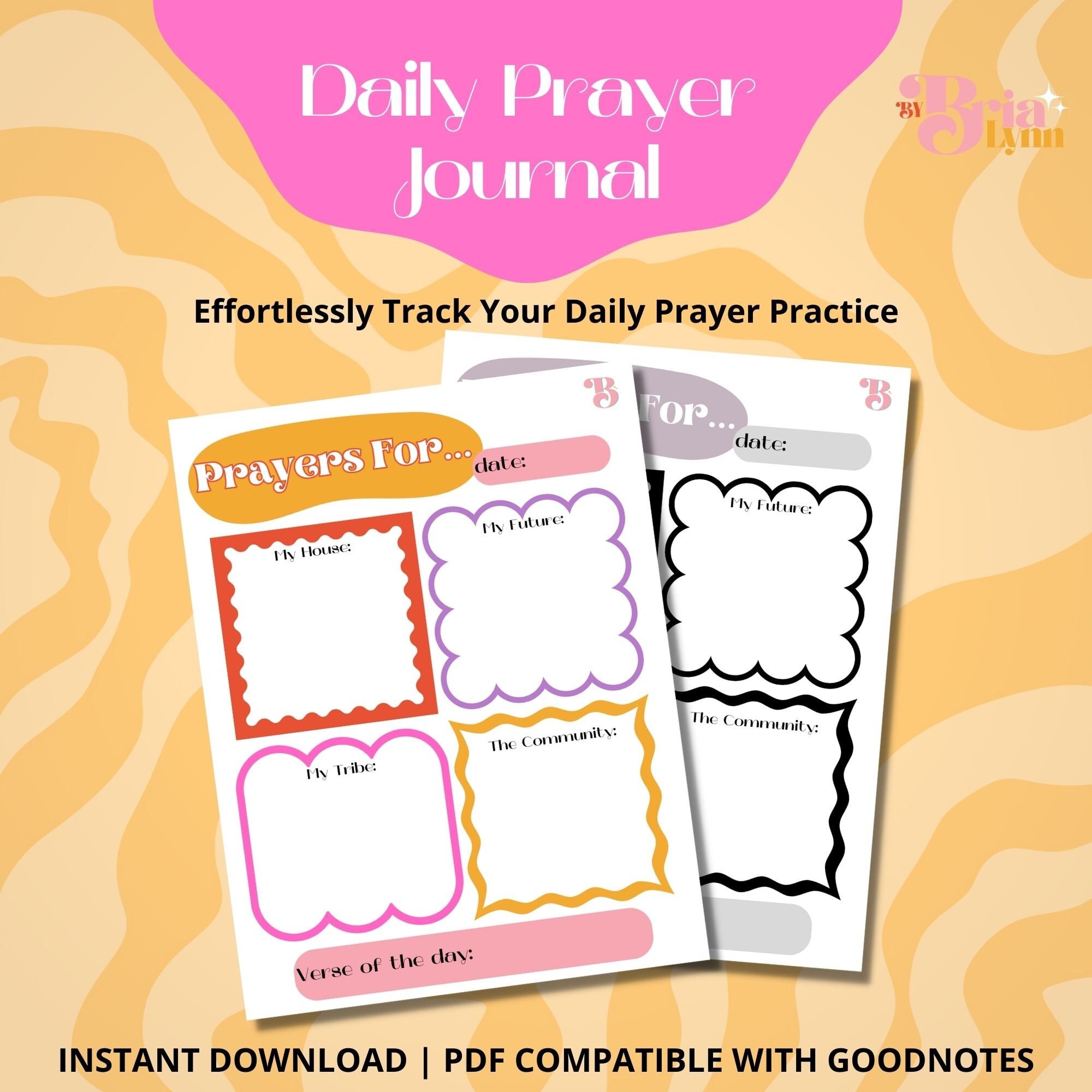 Daily Prayer Journal, Digital Prayer Journal, Guided Prayer Journal ...