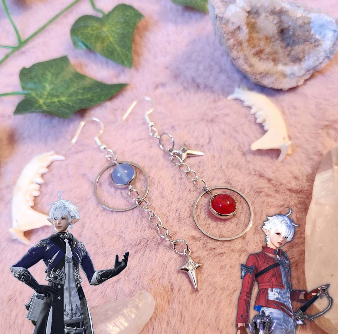 FFXIV Leveilleur Twins Inspired Earrings - Etsy