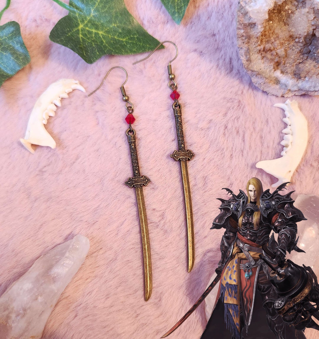 FFXIV Zenos Sword Inspired Earrings - Etsy