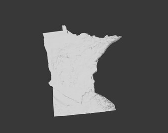 Minnesota Topography Map - Etsy