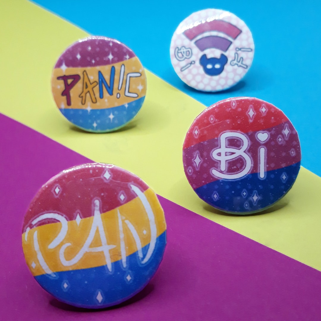 Pan Bi Panic Bi-fi LGBTQIA Bisexual and Pansexual Buttons - Etsy