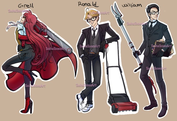 Reaper Trio Stickers | Etsy