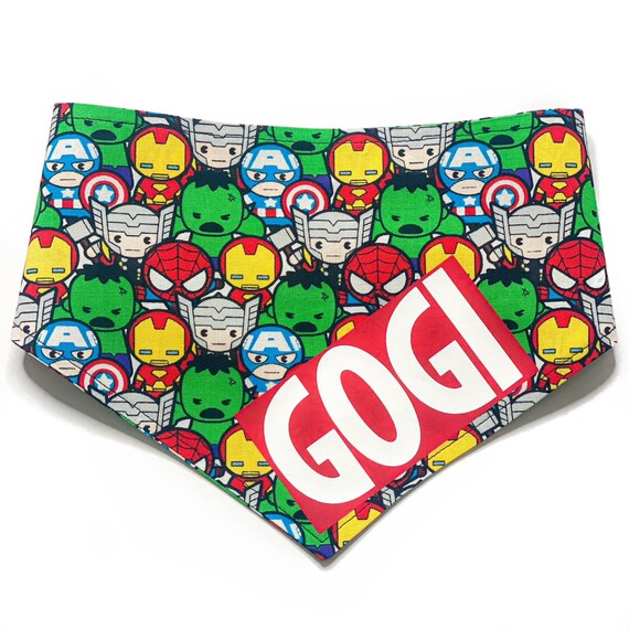 Marvel Avengers Kawaii Dog Bandana With Snap Button Closure - Etsy