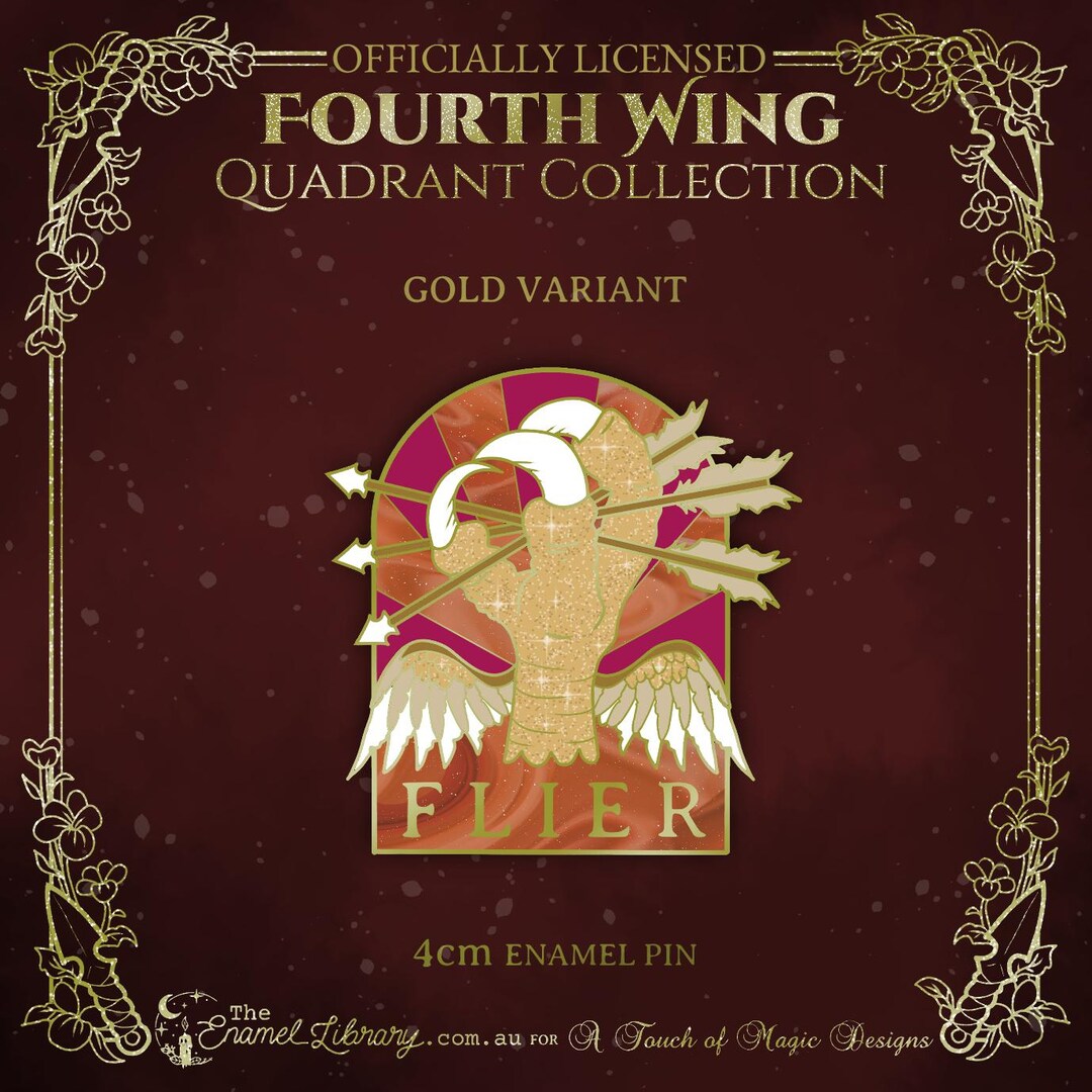 Gold Flier Quadrant Fourth Wing OFFICIALLY LICENSED Hard Enamel Pin - Etsy