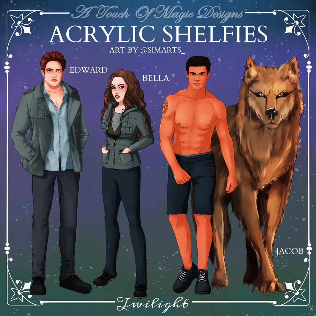 Edward, Bella & Jacob - Shelfie Set - Twilight - Etsy
