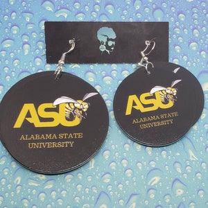 ASU Earrings Alabama State University Earrings - Etsy