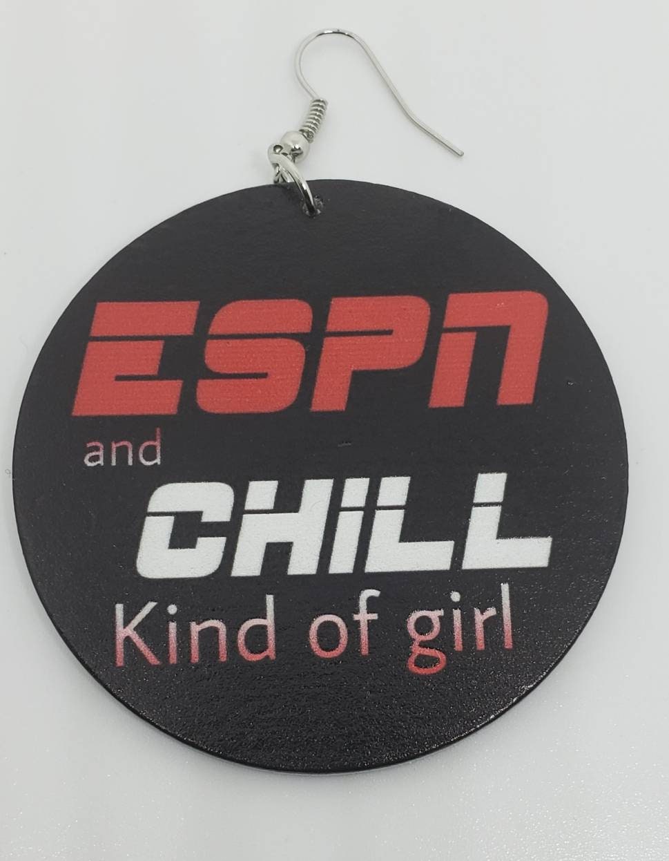 Quote Earrings ESPN & Chill Kind of Girl Dangle Earrings - Etsy UK