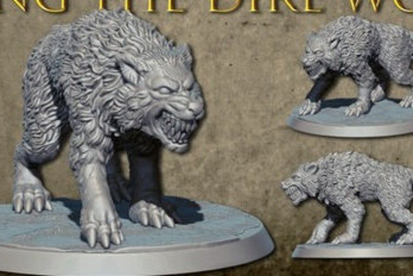 Dire Wolf Miniature Dungeons and Dragons Pathfinder DND - Etsy