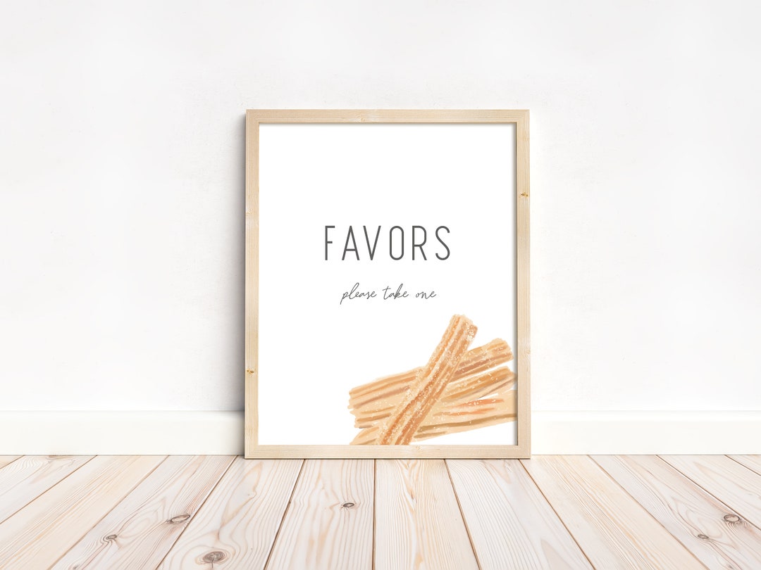 Churro Theme Tabletop Sign Template, Birthday Party Decoration ...