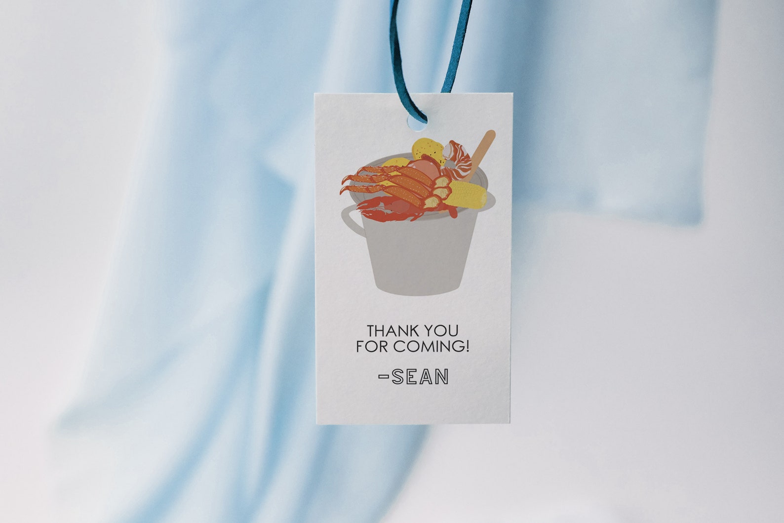 Seafood Boil Party Favor Tag Template, Crawfish Boil Birthday Party ...