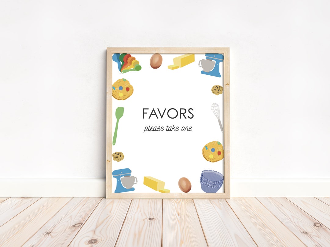 Baking Party Tabletop Sign Template, Birthday Party Decorations ...
