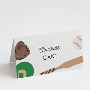 Baseball Party Food Tent Template, Baseball Birthday Party Food Labels ...