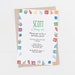 ABC Blocks Theme Invitation Template, Editable Birthday Party Invite ...