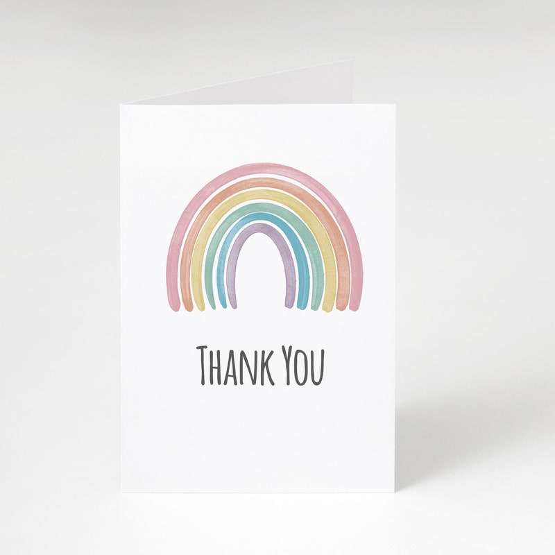 Rainbow Thank You - Etsy