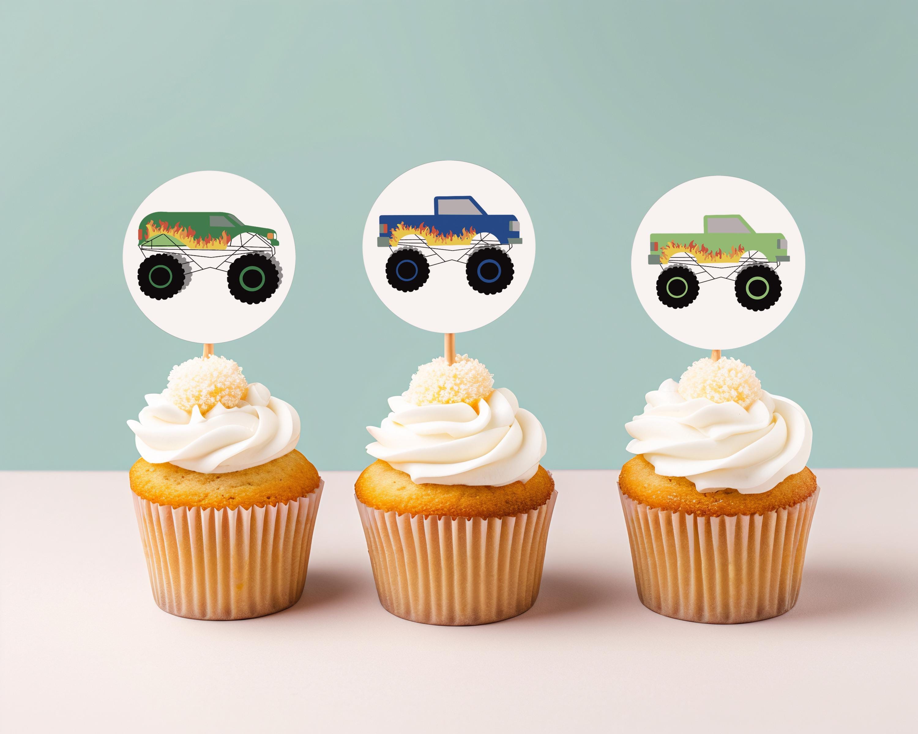 Monster Truck Cupcake Topper Template, Monster Truck Cupcake Toppers ...